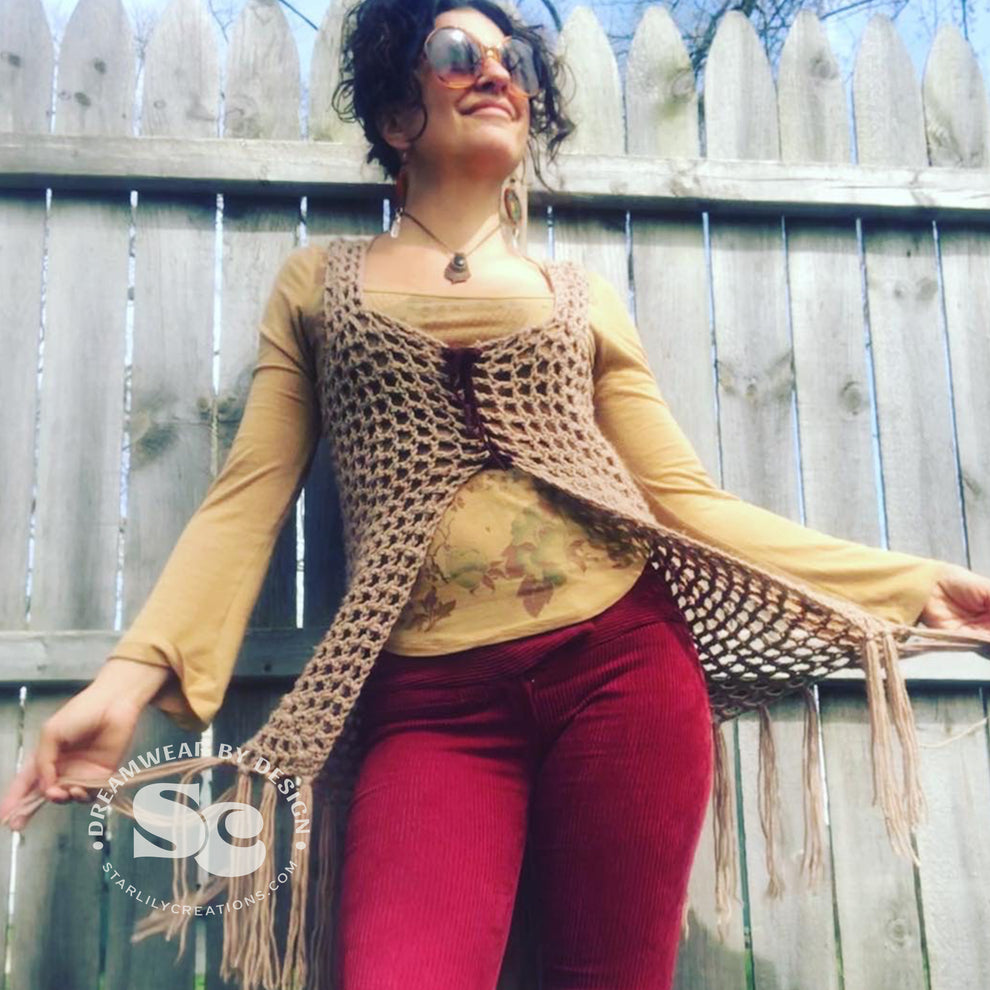 Funky Fringe Vest | CROCHET PATTERN – Starlily Creations